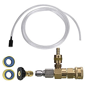 M MINGLE Adjustable Chemical Injector Kit for Pressure Washer, Soap Injector, 3/8 Inch Quick Connector