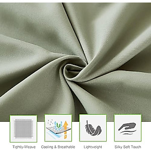 TASHMIA Bedding Queen Sheet Set 60"x 80" x 18" Deep Pocket 100% Egyptian Extra Long Staple Cotton 400 Thread Count & Silky Sateen Weave Hotal Collection Soft Luxury Bedding Sheets Silver Solid