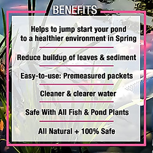 MICROBE-LIFT 10XSSCX1 Spring and Summer Pond and Outdoor Water Garden Cleaner, Safe for Live Koi Fish, Plant Life, and Decor, 16 Ounces