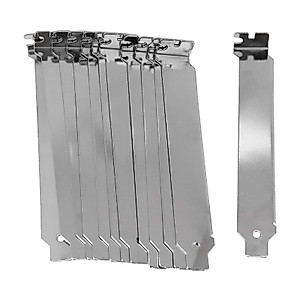 HONJIE Computer case Cover PCI Slot Cover PCI Slot Cover Silver All Iron Solid with Screws Set of 12