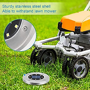 ZGWJ Solar Ground Lights,16 Pack Waterproof Solar Garden Lights, Upgraded Outdoor Garden Waterproof Bright in-Ground Lights, Landscape Lights for Pathway,Yard,Deck,Lawn,Patio,Walkway White