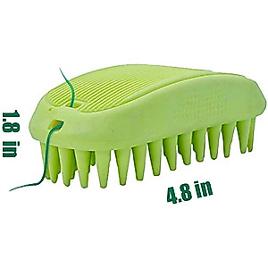 Pet Silicone Shampoo Brush for Long & Short Hair Medium Large Pets Dogs Cats, Dog hair Products Accessories Dog Back Massage for Long & Short Hair Small Large Pets Dogs Cats (Green)