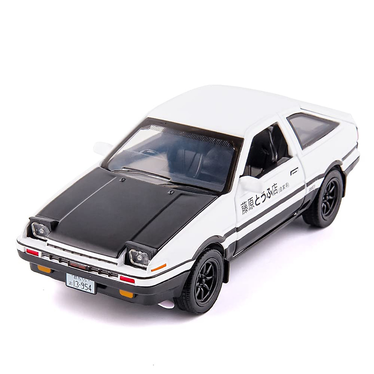 BDTCTK 1/32 AE86 Initial D Model Car, Zinc Alloy Pull Back Toy car with Sound and Light for Kids Boy Girl Gift(Black)