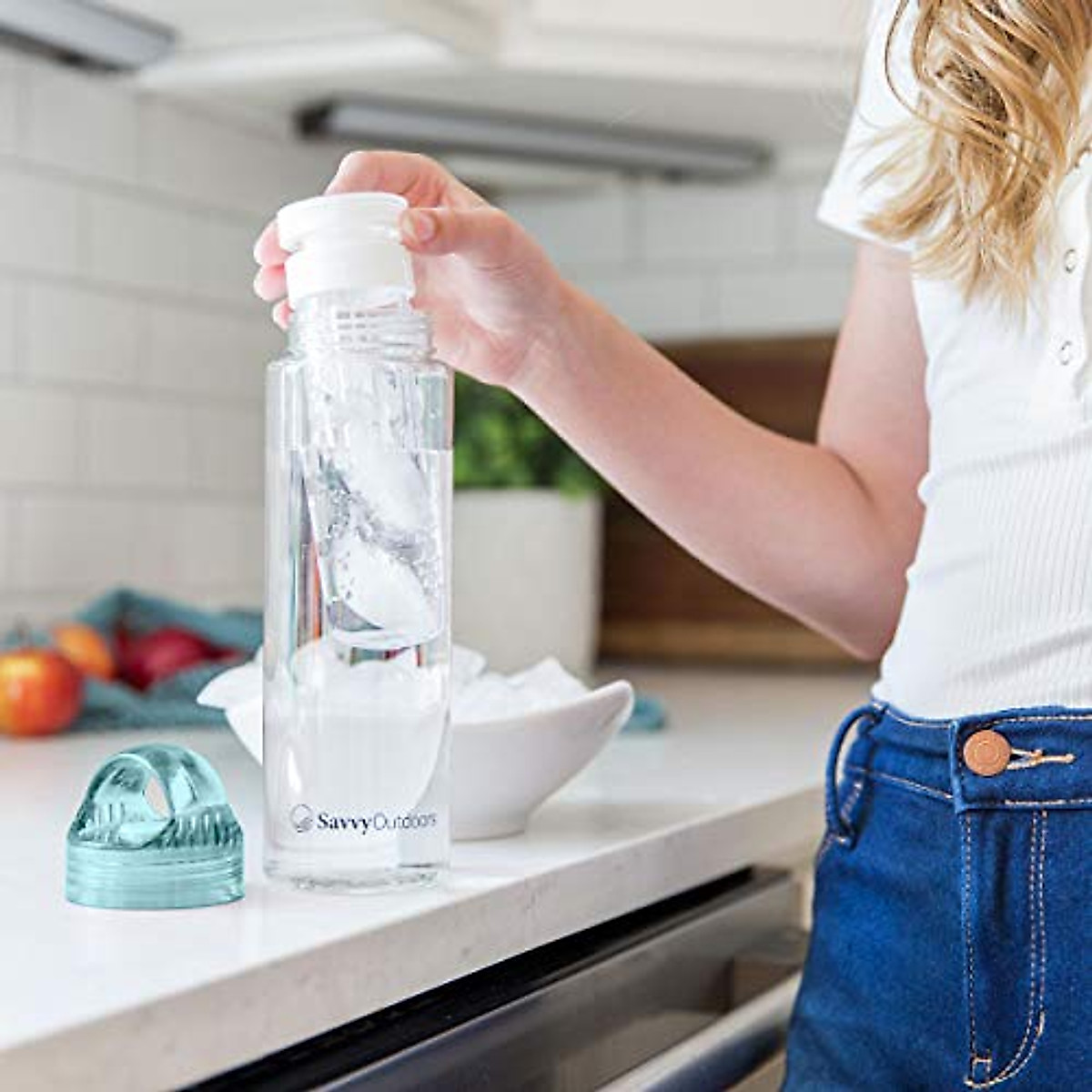 Infusion Fruit Infuser Water Bottle - BPA Free Insulated Water Bottle, Reusable Water Bottle with Fruit Infuser, Easy-to-Clean Gym Accessories for Women, Sports Water Bottle, Savvy Outdoors