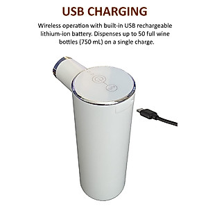 The Osobawares™ Automatic Wine and Spirits Dispenser | Wine Aerator | Cordless Design with Volume Control