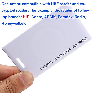 UHPPOTE Contactless 125kHz RFID Proximity Smart Card for Access Control & Time Attendance (1.8mm Thick, Pack of 50)