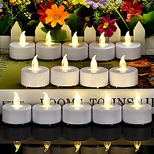 Battery Operated Tea Light Candles:150 Pack Flameless LED Realistic Flickering Candles 200+ Hours Electric Fake Candle in Warm White Ideal for Party, Wedding, Birthday, Gifts and Home Decoration