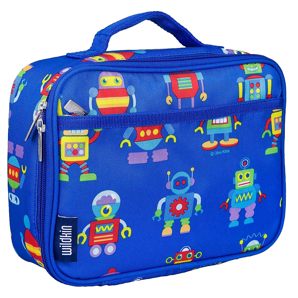 Wildkin Kids Insulated Lunch Box – Durable and Reusable for School & Travel - Robots