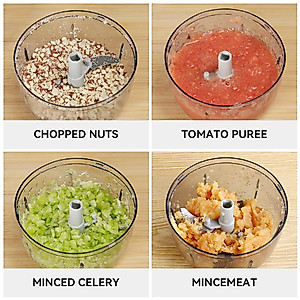 Badelite Mini Garlic Chopper Manual Food Processor Protable Pull String Vegetable Chopper for Veggies, Fruits, Garlic, Onion, Ginger, Nuts, etc - 0.7 Cup(230ml)