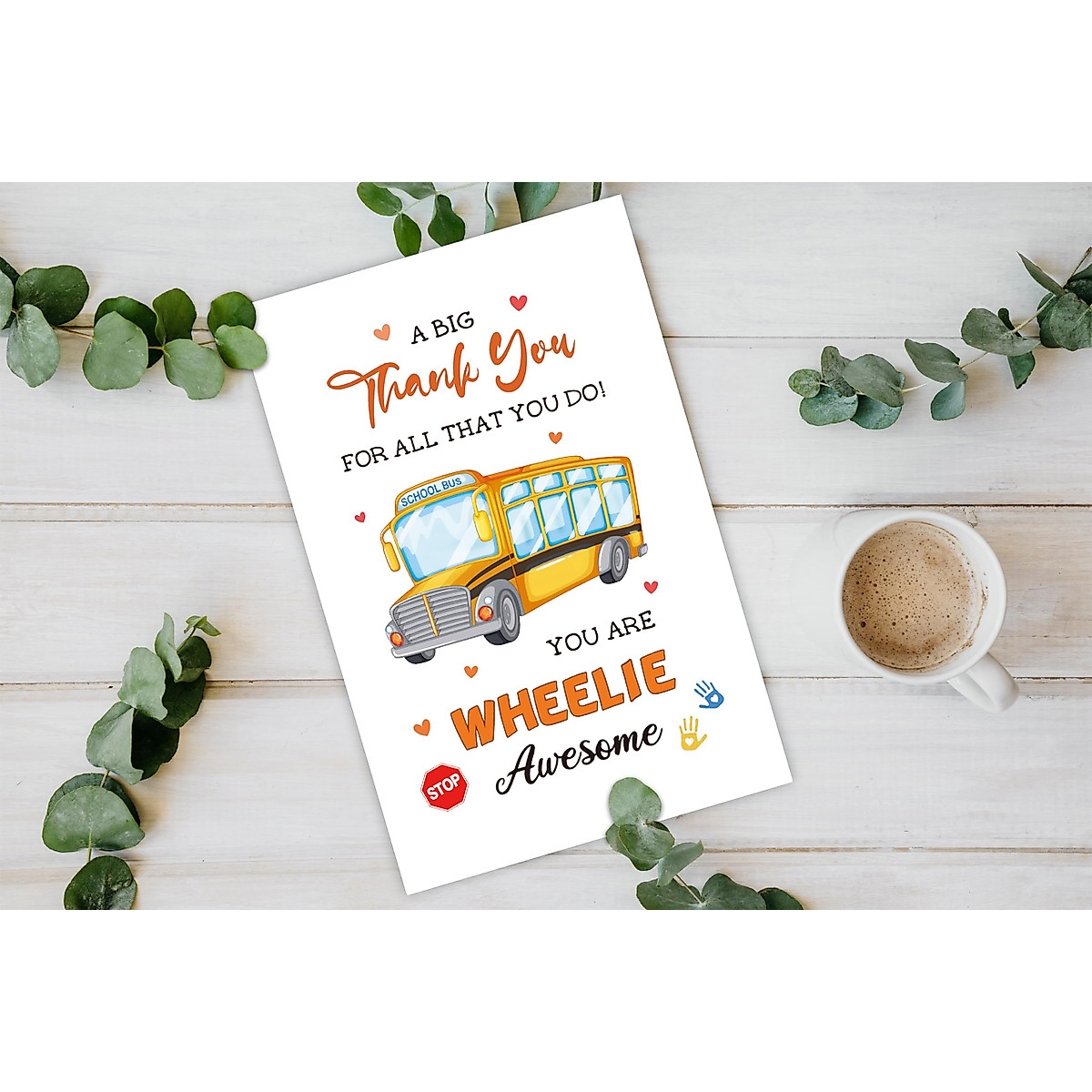 Heyshoo School Bus Driver Thank You Card, School Bus Driver Appreciate Gift, End of Year Gift for Bus Driver, Awesome Bus Driver Retirement Card