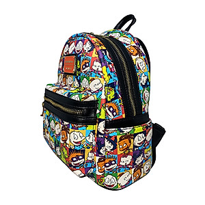 Loungefly The Rugrats Allover Print Nickelodeon Womens Double Strap Shoulder Bag Purse