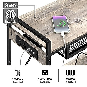 Record Player Stand, Turntable Stand with Charging Station, 3 Tier Record Player Table with 4 Quick-Release Divider, Vinyl Record Stand Storage with 4 Wheels, for Bedroom Living Room and Office, Gray