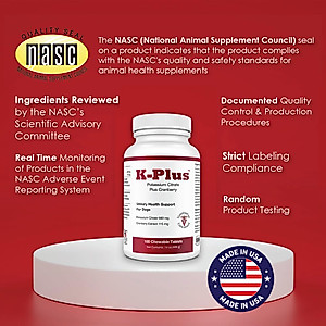 Potassium Supplement for Dogs and Cats (3 Pack, Chewable Tablets)