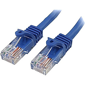 StarTech.com Cat5e Ethernet Cable20 ft - Blue - Patch Cable - Snagless Cat5e Cable - Network Cable - Ethernet Cord - Cat 5e Cable - 20ft (RJ45PATCH20)