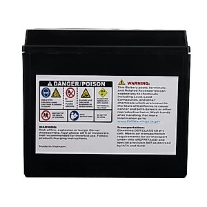 PowerStar PS-625 Replaces ET16L T16L AGM Motorcycle and ATV 12V Battery, 185 Cold Cranking Amps. Replaces: CTX19L-BS, T16L and Others