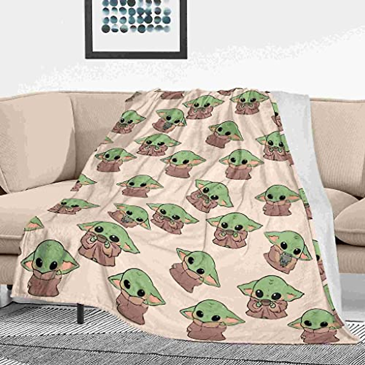 Soft Flannel Blanket Cartoon Warm Plush Throw Blanket Fleece Blanket for Couch Sofa Bedroom All Season for Kids Adults Gift 80"X60"