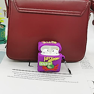 PAWQIM Compatible with AirPods 1st 2nd Generation Case Cover, Kids Girls Boys Women 3D Cartoon Cute Kawaii Funny Food Design Takis Potato Chips Silicone Protective Cover for Airpods Case 1&2