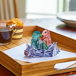 Lovepop Love Birds Pop Up Card, 5x7-3D Greeting Card, Pop Up Cards for Mom, Anniversary Card for Wife, Love Card, Thinking of You
