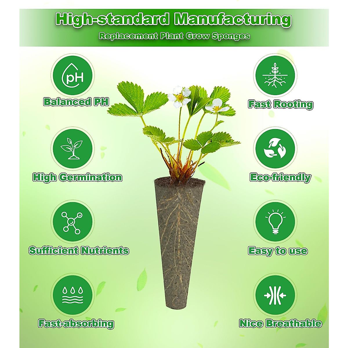 51Pcs Seed Pods Kit for Aerogarden, Hydroponic Pods Supplies, Hydroponic Garden Accessories with 200ml Plant Food Nutrient,12 Grow Sponges, 12 Grow Baskets, 12 Pod Labels, 12 Grow Domes, 1 Tweezer