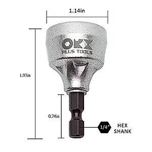ORX PLUS TOOLS Deburring External Chamfer Tool, with HSS Blade, Deburring Drill Bit, Remove Burr Tools Quick Release Shank Fits for 1/8"-3/4"(3mm-19mm)