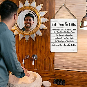 KongMoTree Let them be little, Nursery Quotes Wall Art, Nursery Quote Sign, Nursery Sign, Nursery Decor, Gender Neutral Nursery Art, Boys Girls Room Wall Sign, 8x10 Inch(GMS628)