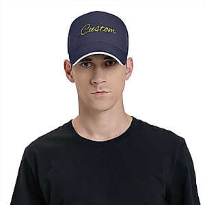 Custom Baseball Cap for Men Personalized Baseball Cap Design Your Own Customized Baseball Cap Custom Baseball Hats Navy Blue