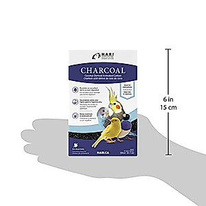 Hari Bird Charcoal, Coconut Derived Activated Charcoal, Aid in Digestion and Eliminate Toxins, Hagen Supplement for All Birds, 8.11 oz