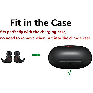 JNSA 12 PCS Silicone Ear Tips Ear Cushion Ear Gel Compatible with Beats Fit Pro Earbud Headphones, 3 Size 6 Pairs Eartips Replacement for Beats Fit Pro, Black (BFPSilicone6)