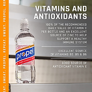 Propel Immune Support with Vitamin C + Zinc, Orange Raspberry, 24oz Bottle, Pack of 12