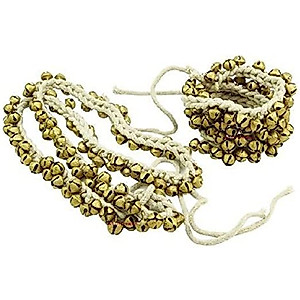 Art Of Creation Kathak Dancing Ghungroo 100+ 100 Big Dancing Bell Anklet Pair Indian Classical Dancers Musical Instrument Bharatnatayam Ghungru (White)