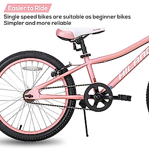 Hiland 20 Inch Kids' Bicycles Mountain Bike for Boys, Girls 6+ Years Old, Single Speed Kids Bicycles with Dual Handbrakes, Multiple Colors Child Bike