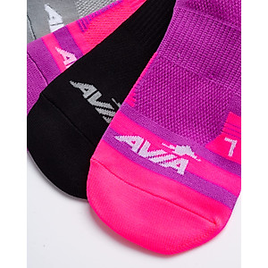 Avia Women's Low Cut Socks - 6 Pack Performance Cushion Comfort No Show Socks - Breathable Athletic Socks for Women (4-9), Size 4-9, Purple/Grey
