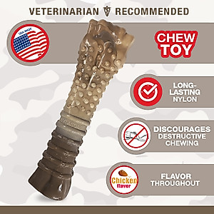 Nylabone Power Chew Camo Dog Toy - Dog Toys for Aggressive Chewers - Indestructible Dog Toys for Aggressive Chewers Large Breed - For Extra Large Dogs - Chicken Flavor X-Large/Souper - 50+ lbs.