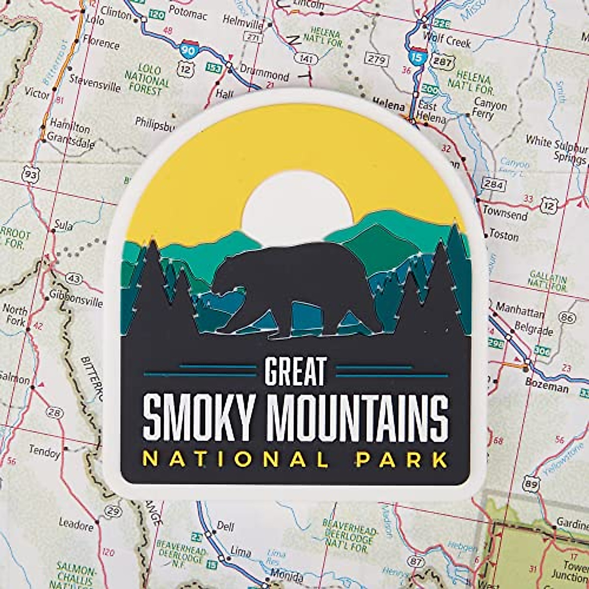 Vagabond Heart National Park Fridge Magnet - 3D PVC Refrigerator Travel Magnet - Road Trip Souvenir (Great Smoky Mountains)