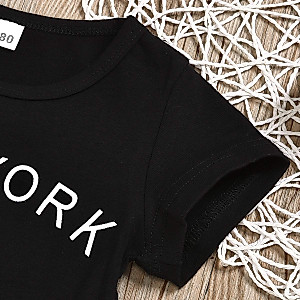 BOEBNOZCV Toddler Baby Girls Camouflage Outfit Black Letter Tops Shirt + Denim Skirt Dress Shorts Summer Two Piece Clothes Set (Camouflage Denim, 6-7 Years)