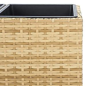 SAFAVIEH Outdoor Collection Rita Natural Woven Rectangular Flower Rack
