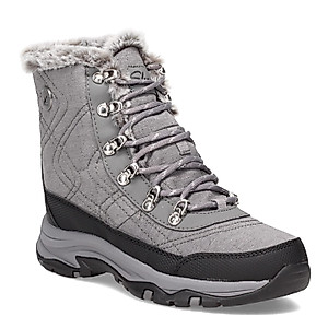 Skechers Women's Cold Weather Boot Snow, Charcoal, 10