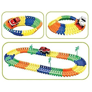 Race Car Track Flexible with Lift Create Your Own Track 120 Pcs. +3 by Mundo Toys
