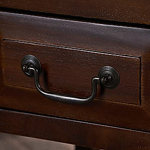 Christopher Knight Home Rivera Acacia Wood Accent Table, Brown Mahogany 13 in. x 13 in. x 30 in.