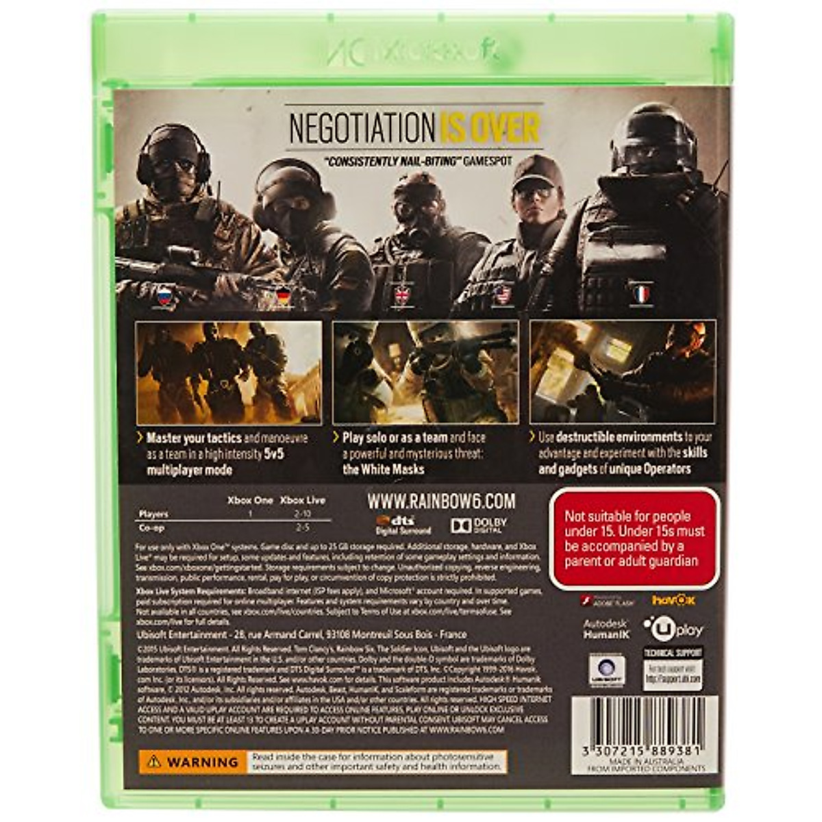 Tom Clancy's Rainbow Six Siege Xbox One