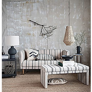 Bloomingville Decorative Flower Asymmetrical Handles Vase, Black