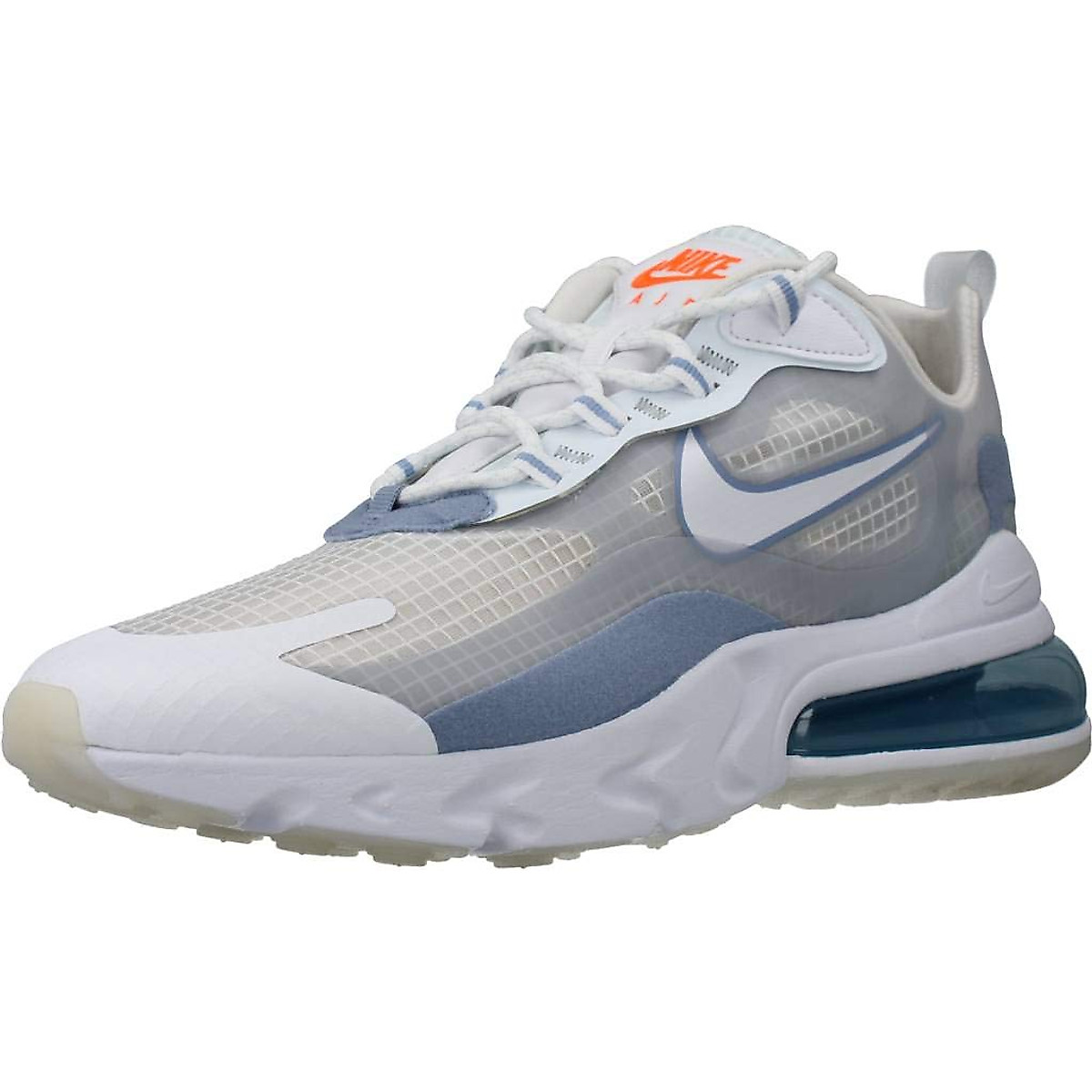 Nike Air Max 270 React Mens Running Trainers CT1265 Sneakers Shoes (UK 11 US 12 EU 46, White Pure Platinum 100)