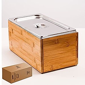 Exfoil Kitchen Compost Bin with lid, As Indoor Compost Bin with Stainless Steel Insert, Countertop Compost Bin- 1.6 Gal Smell Proof,Indoor Large Compost Bin Kitchen