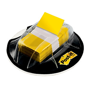 Post-it Flags, 200/High Volume Desk Grip Dispenser,1 in Wide, Yellow (680-HVYW)