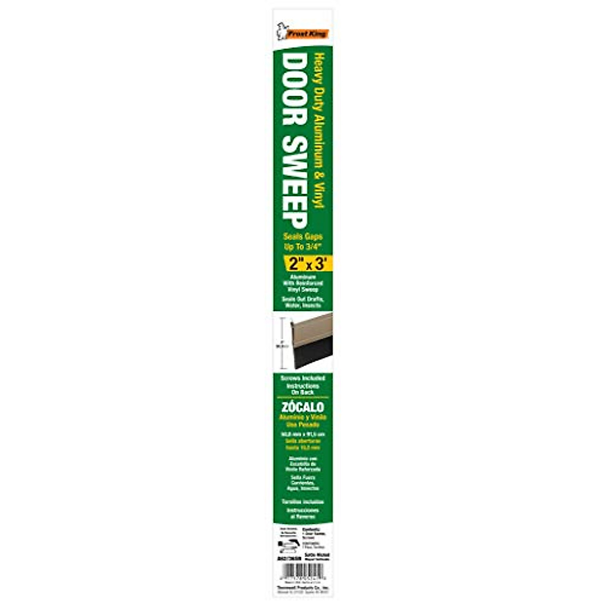 Frost King A62/36SN Heavy Duty Sweep, 2in x 36in, Satin Nickel