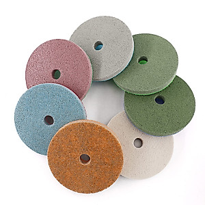 HOMESOM 4 Inch Polishing Pads for Polishing Wet Using Stone Buff Granite Marble Polishing Pads 7pcs/Set