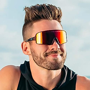 Blenders Eyewear Eclipse – Polarized Sunglasses – Wrap-Around Lens – 100% UV Protection – For Men – Stormation