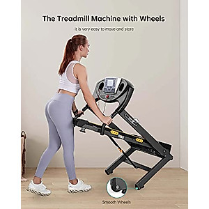 Auto Incline Treadmill 12-Level Automatic Incline Adjustment Folding Treadmill Electric Treadmill for HomeWorkout Running Machine Pre-Set Training Programs & Large LCD Display