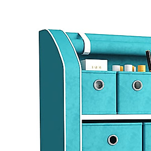 HOMEFORT 11 Drawer Dresser Chests of Drawers Toy Clothes Organizer Fabric Storage Cube Bins with Sturdy Metal Shelf for Bedroom Living Room