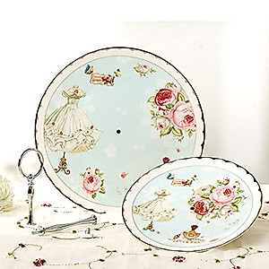 Cake Stand Afternoon Tea Snack Rack Pastry Dessert Rack Ceramic Cake Rack Double Tray Home Snack Tray Retro Fruit Tray Shop Party Cake Holder